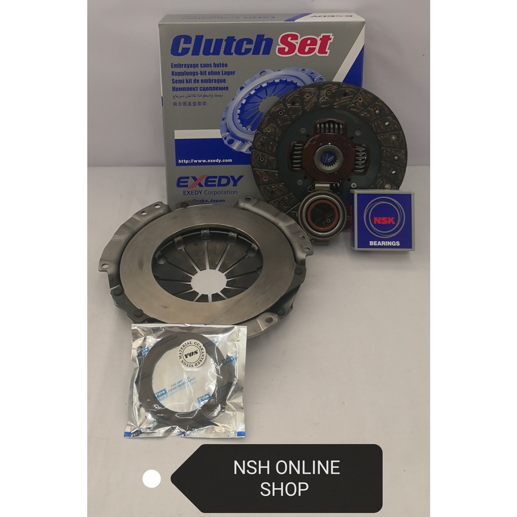 Exedy Daikin Clutch Kit Set+Clutch Bearing+Flywheel Oil Seal (Viton) for Toyota Corolla AE101 ...