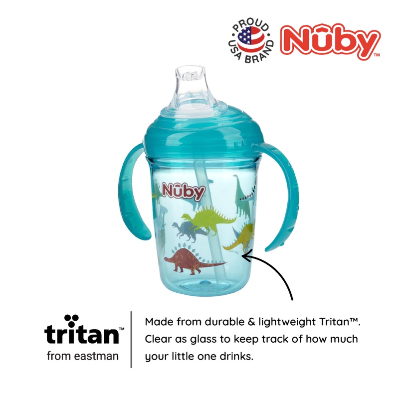 Nuby Tritan Spout Cup with Handles (8oz/240ml) | Shopee Malaysia