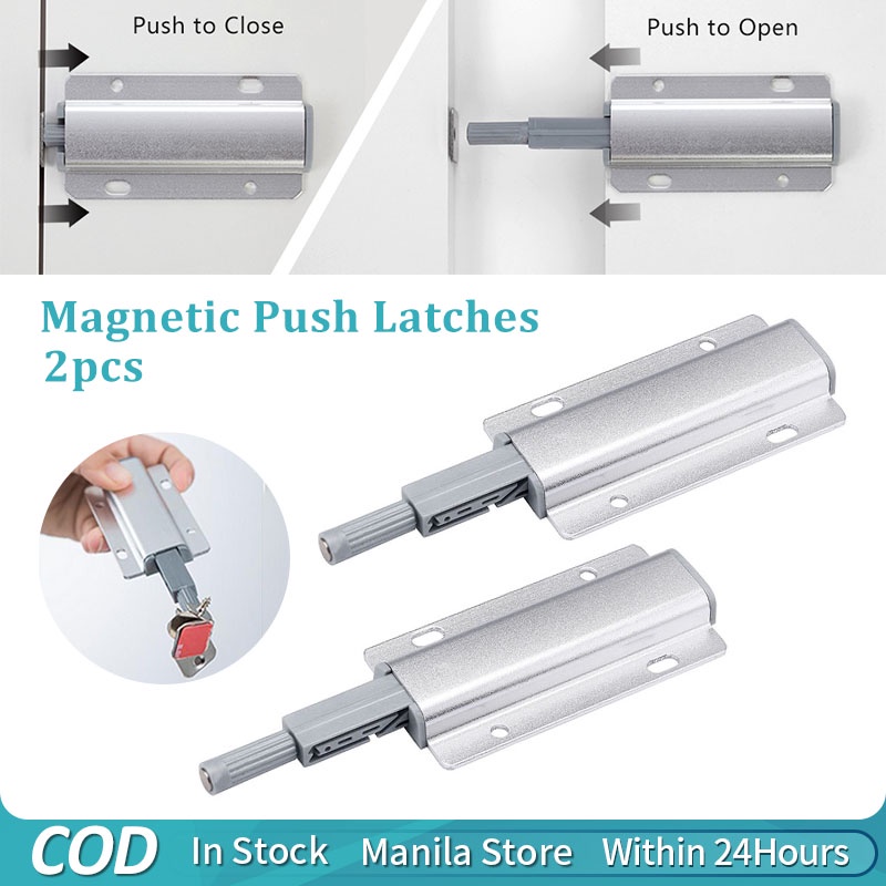 Cabinet Door Magnetic Push Latches 2 Pack Push to Open Door Latch Magnetic Touch Latches ...
