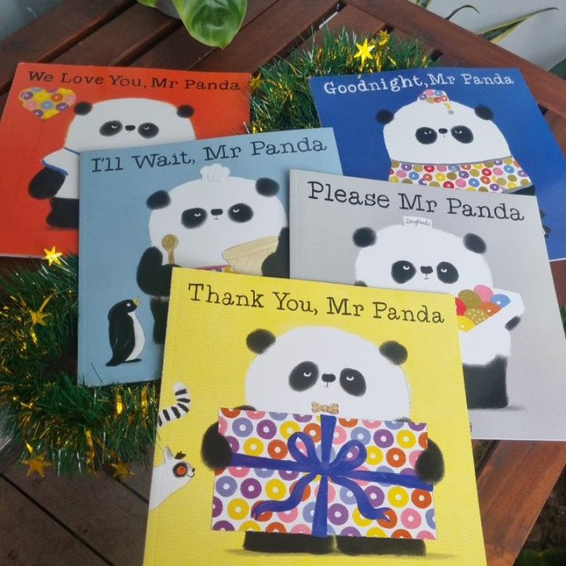 Mr Panda book series variation on manners I'll Wait, Mr Panda Thank You ...