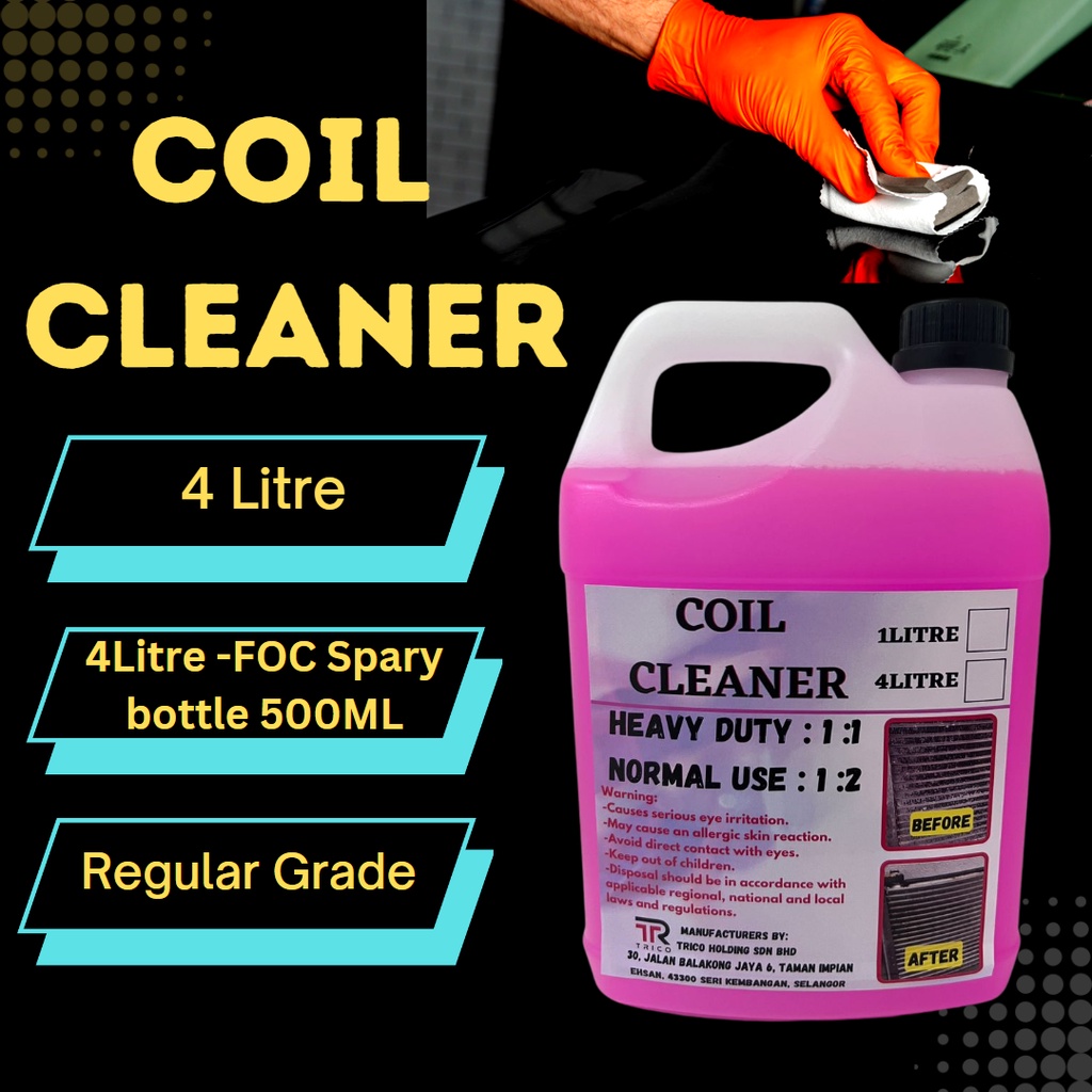 Air Cond Coil Cleaner Aircond Chemical 4KG Air Super Strong 100% ...