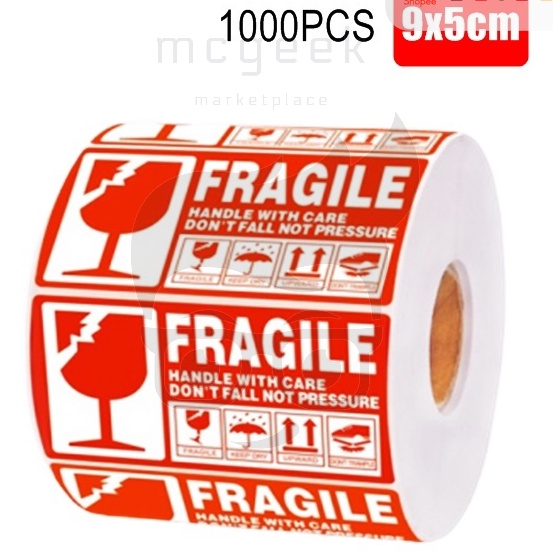 1000 PCS Fragile Sticker Warning Label | Shopee Malaysia