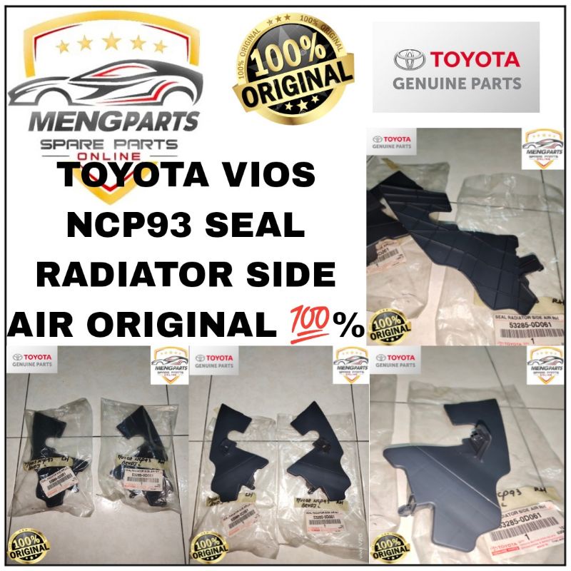 ORIGINAL 💯% TOYOTA VIOS NCP93 2007Y-2012Y SEAL RADIATOR SIDE COVER AIR ...