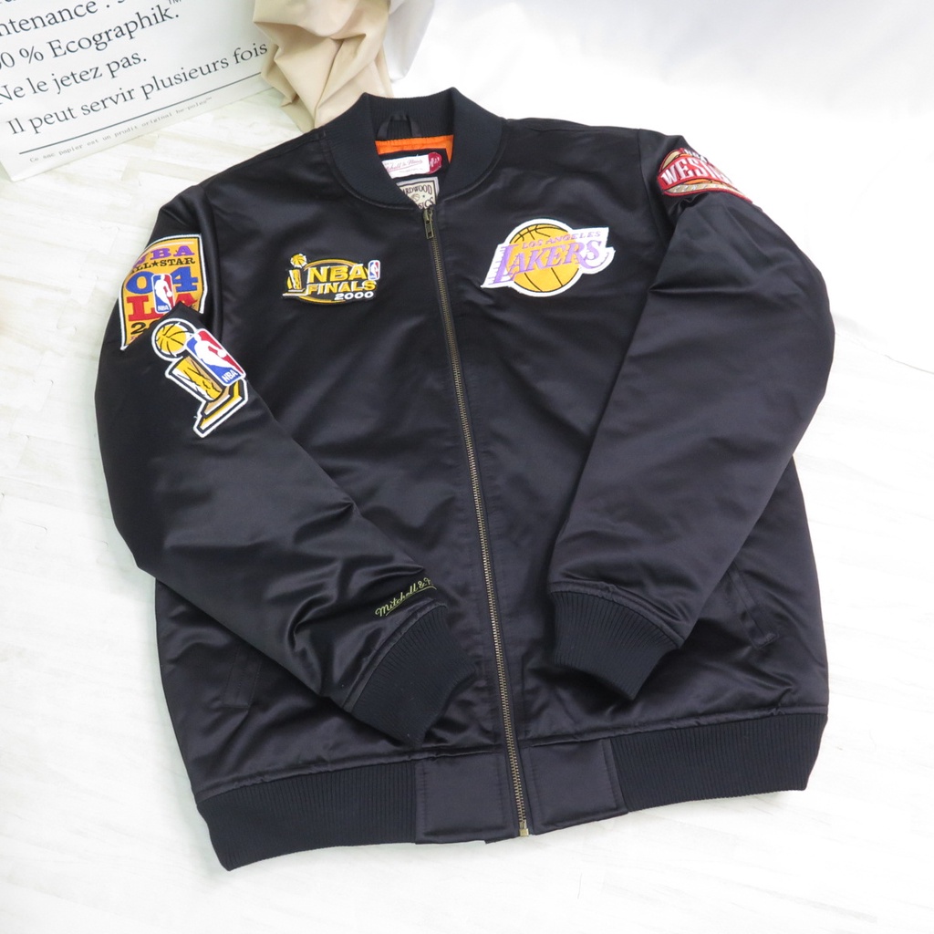 mitchell & ness NBA Los Angeles Lakers Flight Coat MN23BOU04LALB Black ...