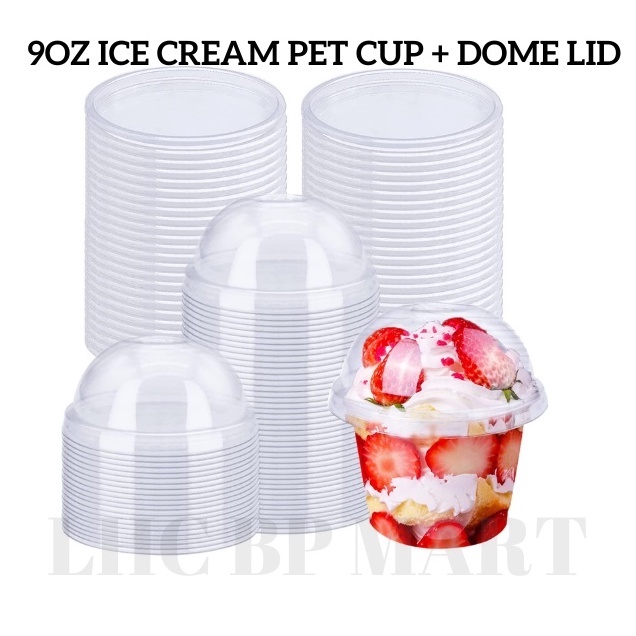 [LHC] FPC 9OZ ICE CREAM PET CUP 50PCS / CAWAN AIS KRIM / CAWAN 9OZ ...