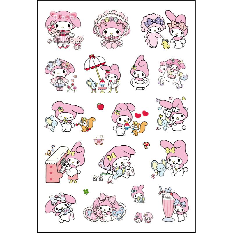 Cute Cartoon Stickers Journaling Sanrio Decorative Sticker | Shopee ...