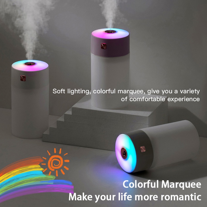 Car rainbow air humidifier bedroom mute office home car purification ...