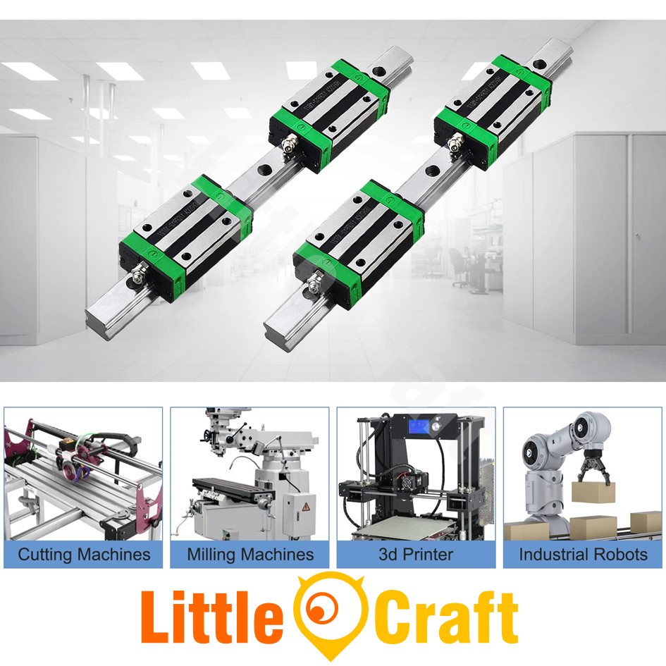 High Precision HGR15 HGH MGN9 Linear Guide Rail Linear Block 200mm ...