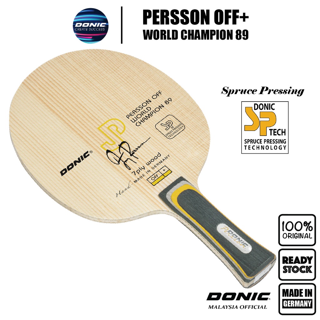 Donic Persson Off+ WC89 Uncompromising Offensive Power Table Tennis Blade | Shopee Malaysia
