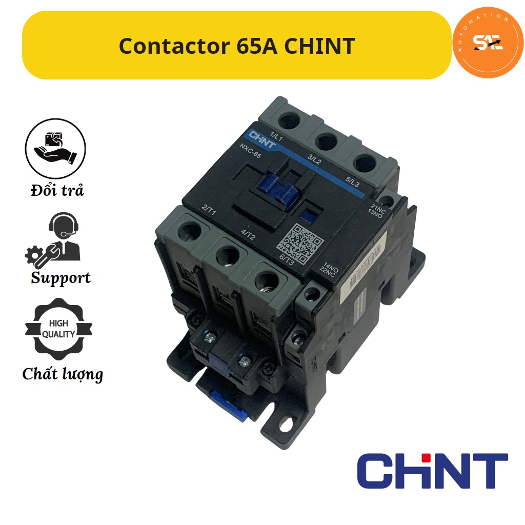 Starter from 3P CHINT NXC-65, Contactor with load capacity of 30KW, genuine CHINT export product ...