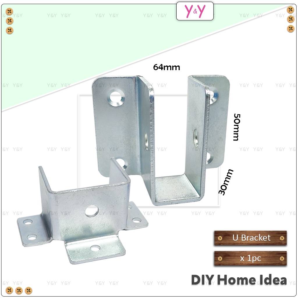 Y&Y Eco Bed Frame U Bracket / U Shaped Bed Hinge Beam Connector ...