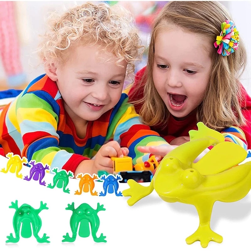 10Pcs Jumping Frog Bounce Fidget Toys For Kids Novelty Assorted Stress ...