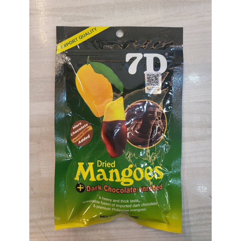 7D Dried Mango with Dark Chocolate 80g | Shopee Malaysia
