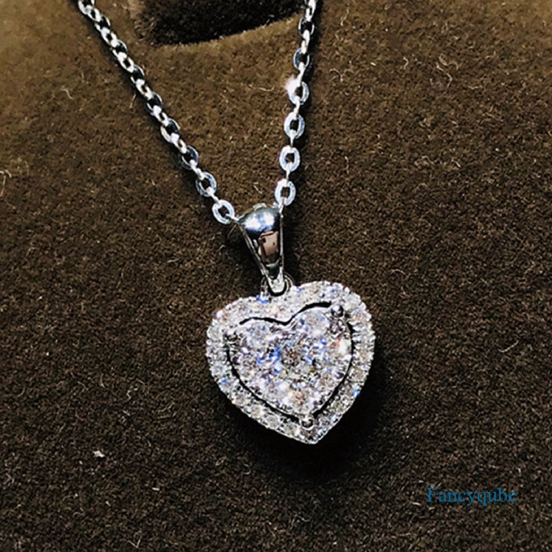 Fancyqube Love Cubic Zirconia Pendant Necklace For Women Romantic ...