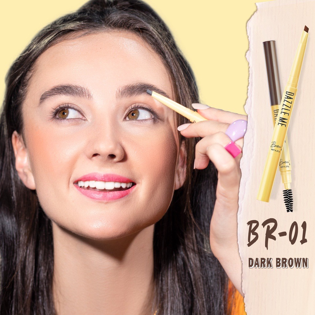 [LOCAL SHIPPING] DAZZLE ME 2 In 1 Brow Likey Brow Pencil with Smooth-glide Formula (0.25g ...