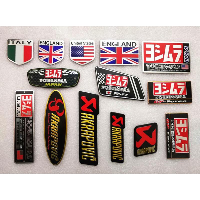 Aluminum 3D Heat-resistant Motorcycle Exhaust Pipe Decals Sticker COD ...