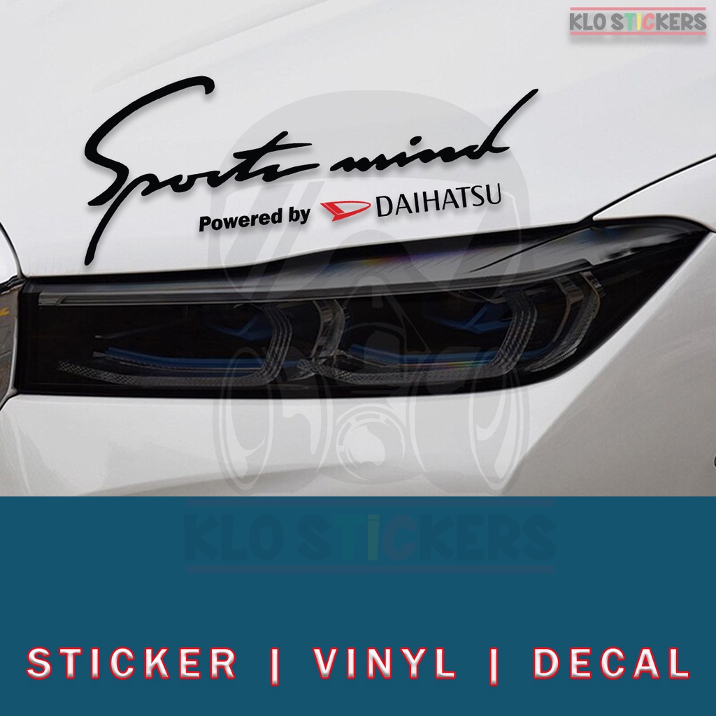 Sport Mind Daihatsu Bumper Bonet Car Stickers Myvi Kelisa Alza | Shopee ...