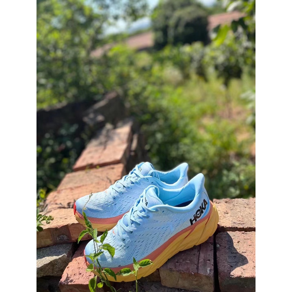 2022new Hoka One One Clifton 8 shock absorption running shoes cool blue ...