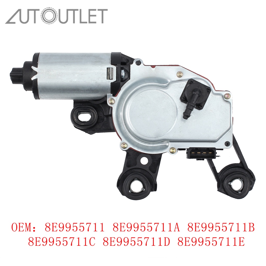 AUTOUTLET 4 Pins 12V Rear Windscreen Wiper Motor For Audi A3 8P A4 A6 Q5 Q7 8E9955711A ...