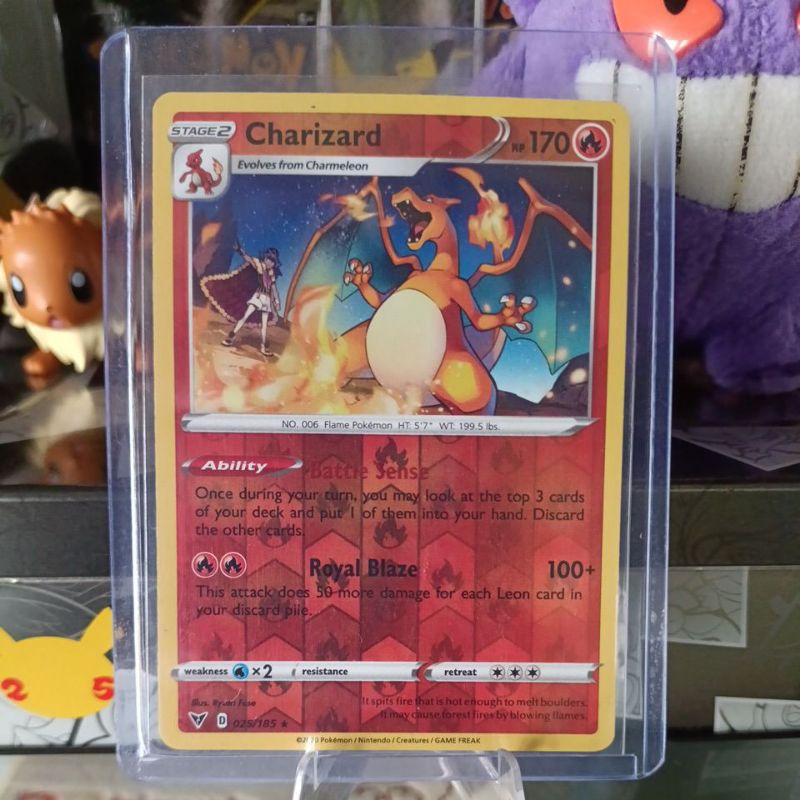 Pokemon TCG Charizard reverse holo #25 Vivid Voltage | Shopee Malaysia