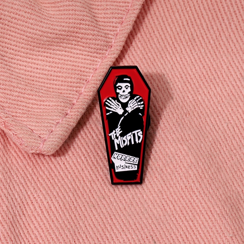 The Misfits Business Coffin Enamel Pin Gothic Horror Brooch Badges ...