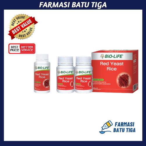 BIO LIFE RED YEAST RICE CAPSULES 30S (𝗘𝗫𝗣 𝗗𝗔𝗧𝗘 : 𝟬𝟲/𝟮𝟬𝟮𝟯) | Shopee Malaysia