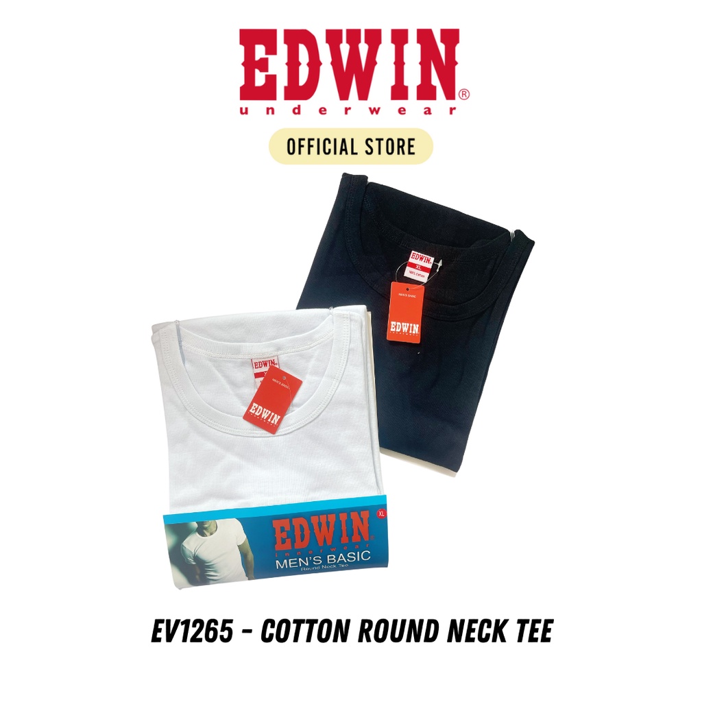 EDWIN round neck tee 100% cotton EV1265 1 pcs set | Shopee Malaysia