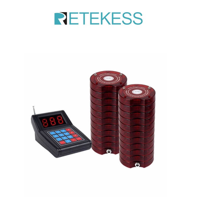 Retekess TD165 Pager System for Office Max 999 Beepers Wireless Calling ...
