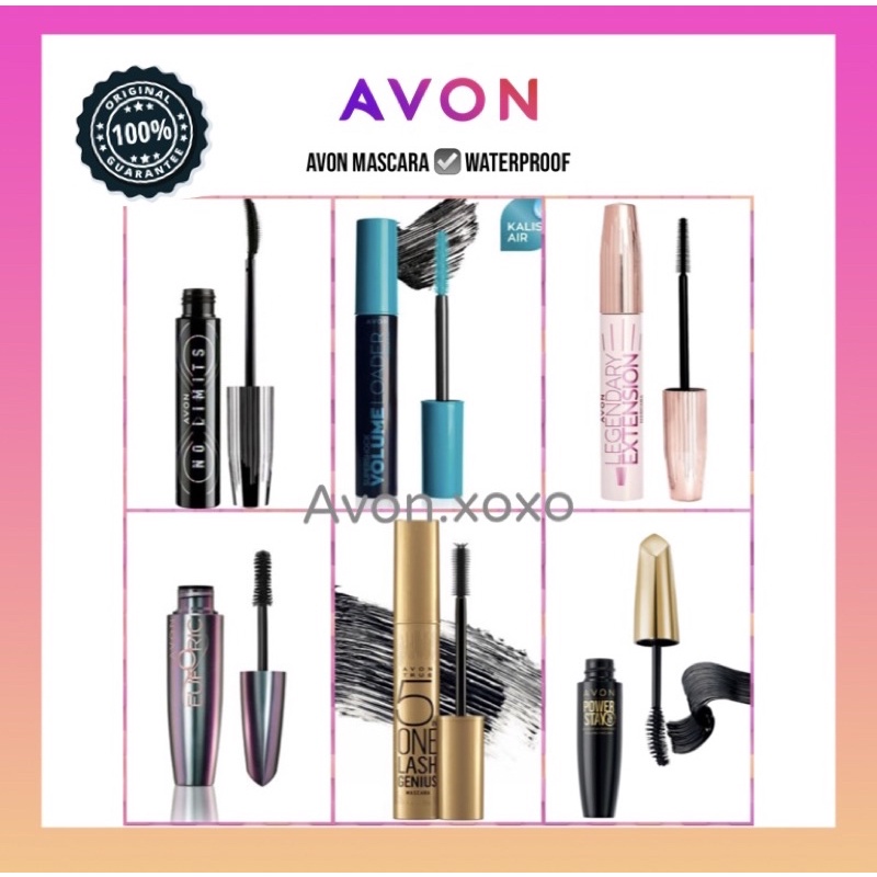 AVON (NEW PACKAGING) Waterproof Mascara 15g -BLACK | Shopee Malaysia
