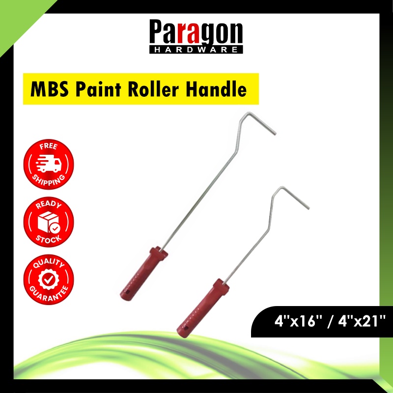 MBS 4''x16'' / 4''x21'' Paint Roller Handle 长柄漆碌柄 Paint Roller Roller ...