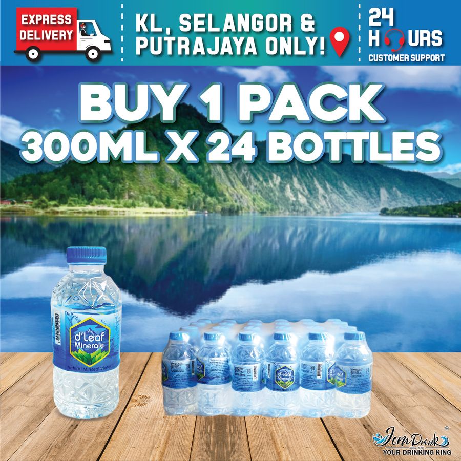 BUNDLE OF 1 PACK : D'LEAF MINERAL WATER 300ML x 24 BOTTLES | Shopee Malaysia