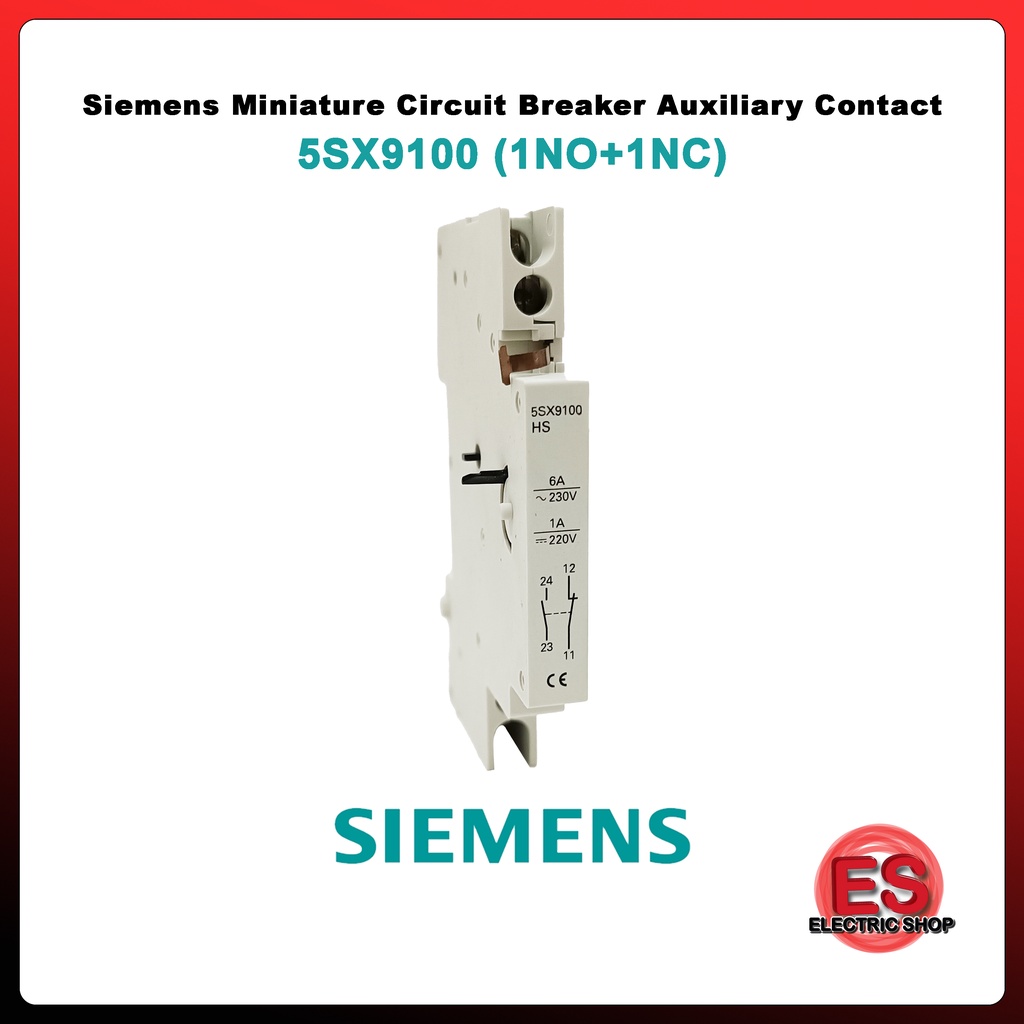 Siemens Miniature Circuit Breaker Auxiliary Contact, 1NO+1NC / 2NC ...