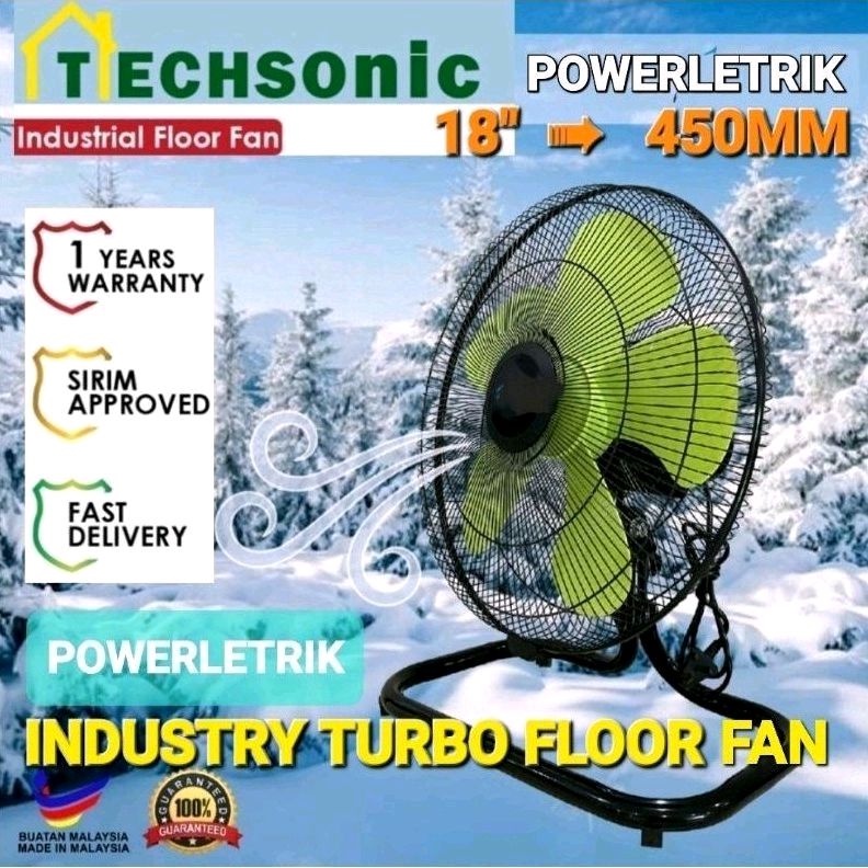 *READY STOCK*TECHSONIC 18" INDUSTRY TURBO EXTRA STRONG HEAVY DUTY MOTOR ...
