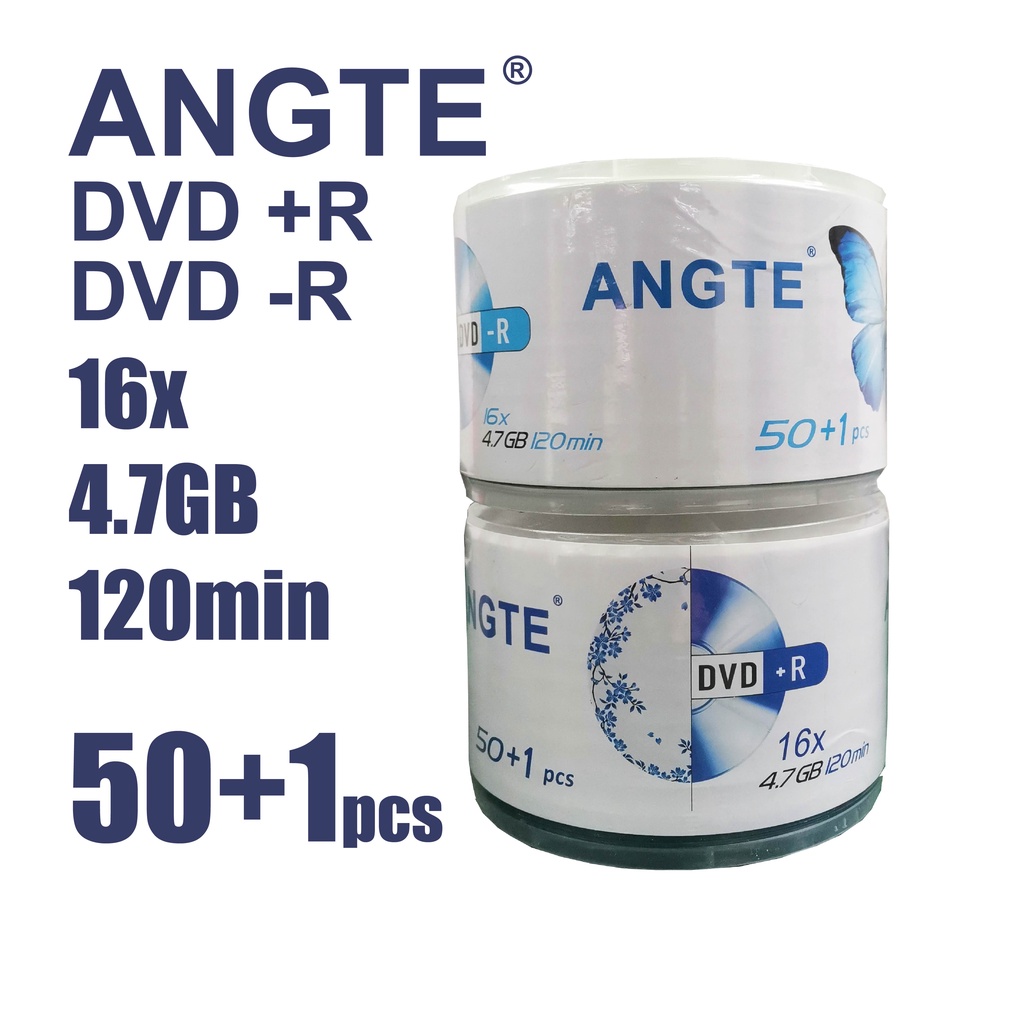 ANGTE DVD-R / DVD+R 4.7GB 120min (50+1 PCS ) | Shopee Malaysia