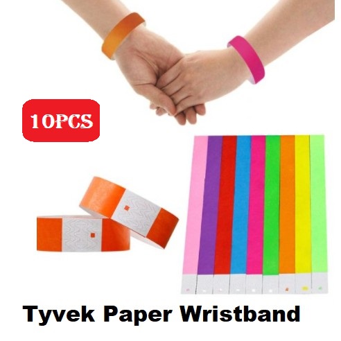 Event Wristband (10 pcs) Waterproof for event party one time use ...