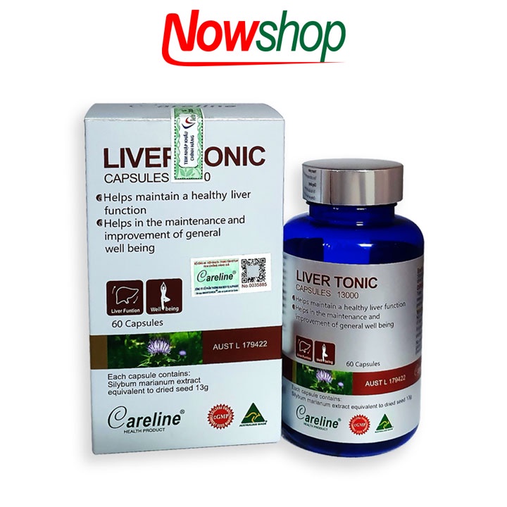 Liver Tonic Careline box of 60 tablets helps detoxify the Liver, lower ...