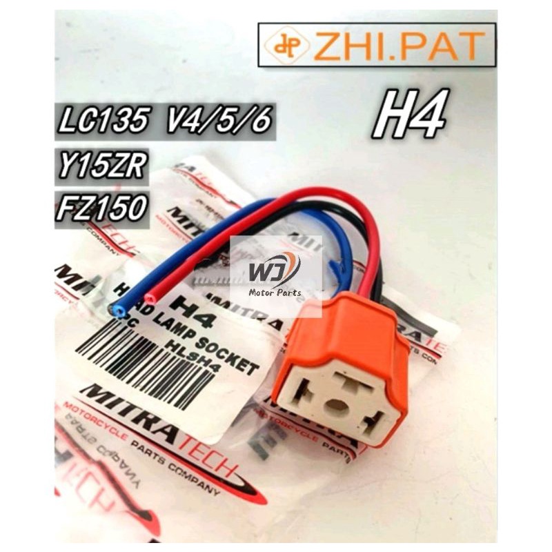 Socket Lampu Ceramic H4 LC135 V4 V5 V6 V7 Y15ZR FZ150 ZHIPAT Head Lamp ...