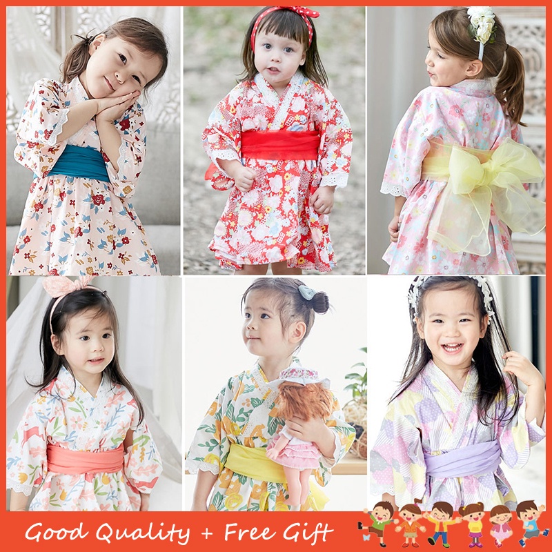 Baby Girl Clothes New Kimono Printed Yukata Dress 1-3 Years Kids ...