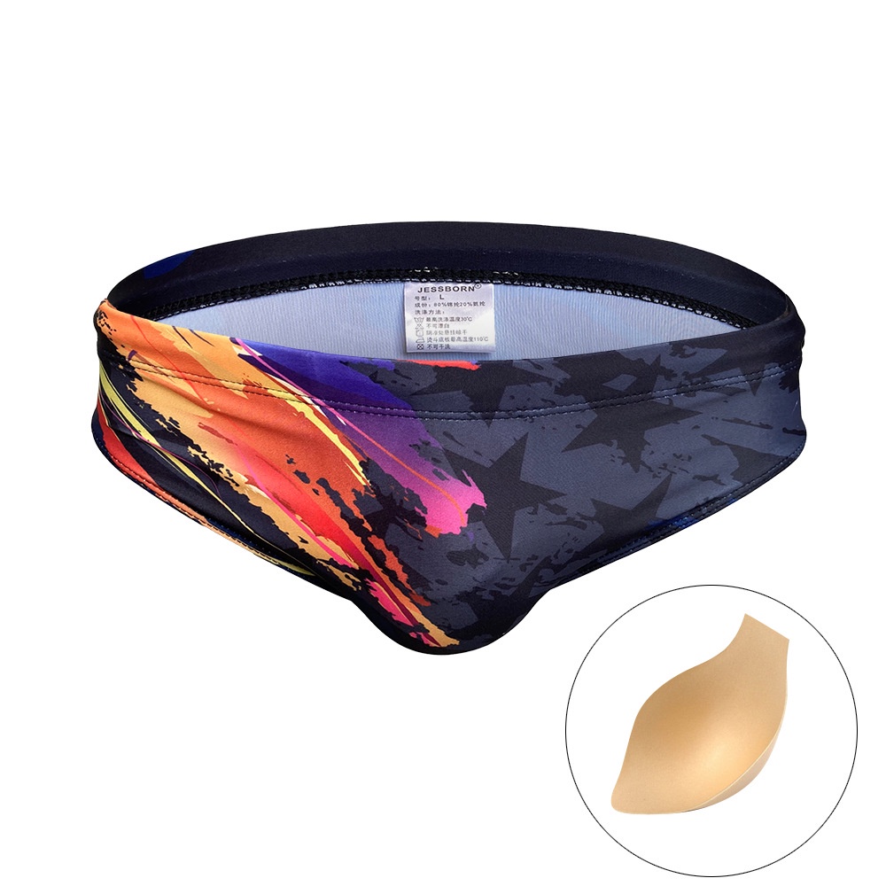 Trendy Men's Fashion Swimming Trunks Tight And Comfortable Painted ...