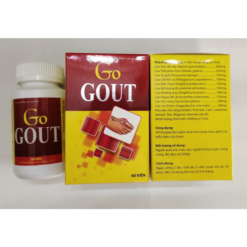 Go gout helps reduce symptoms of joint swelling and pain caused by gout ...