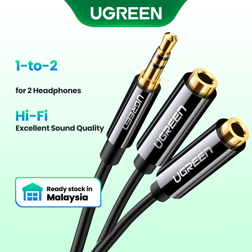 UGREEN Audio Stereo Y Splitter Cable - 2 Ports (3.5mm) | Shopee Malaysia
