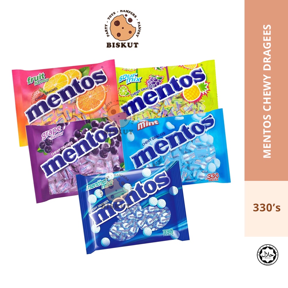 [SPECIAL PRICE] MENTOS CHEWY DRAGEES (330'S) - MINT/FRUIT/SOUR MIX ...