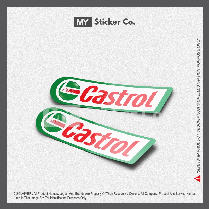 Sticker - Castrol (Pair - 2 Pieces/Set) | Shopee Malaysia