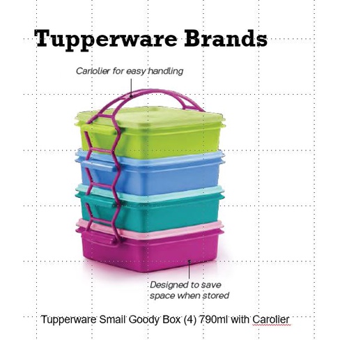 Tupperware Small Goody Box with Carolier # New Color # | Shopee Malaysia