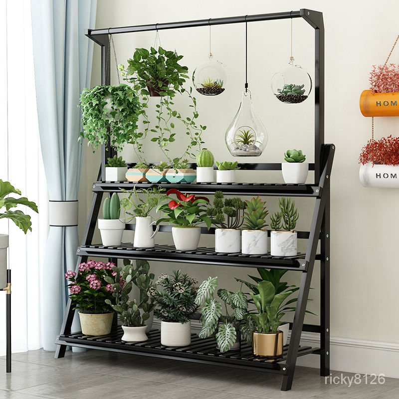 Flower shelf rack Bamboo Rak Pasu Bunga Flower Garden Rack Rak Pasu ...
