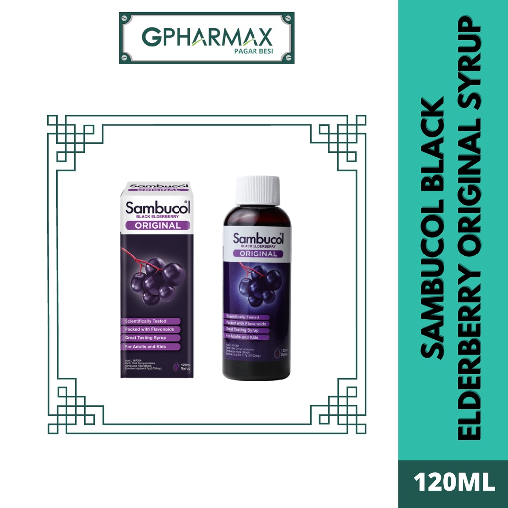 Sambucol Black Elderberry Original Syrup 120ml | Shopee Malaysia