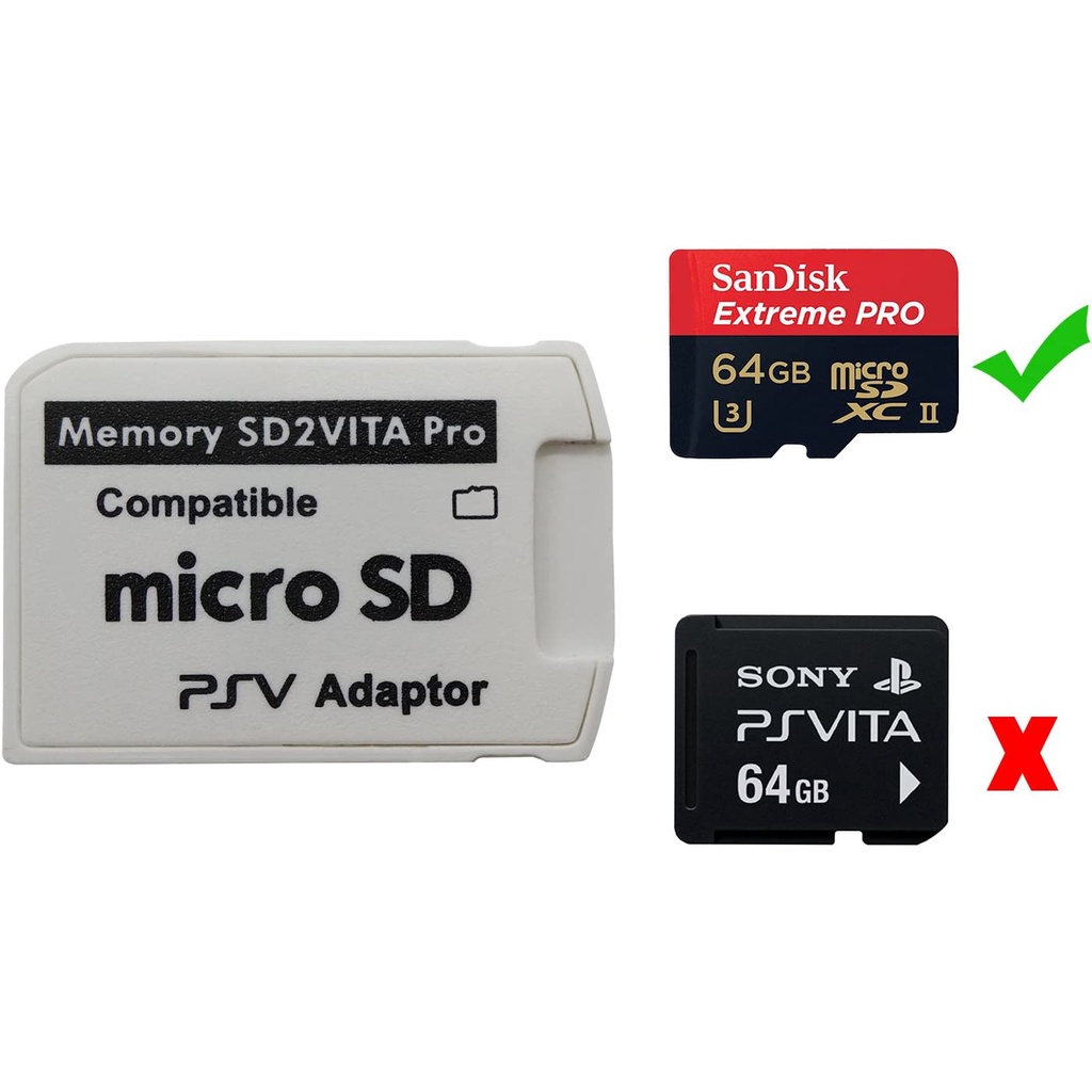 Ultimate SD2Vita 5.0 Memory Card Adapter, PS Vita PSVSD Micro SD ...