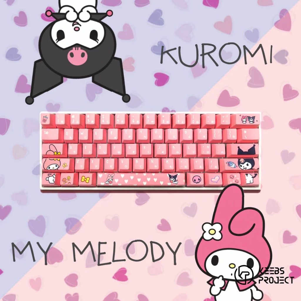 Kuromi x My Melody x Hello Kitty Pompompurin Keroppi Cinnamon Roll ...