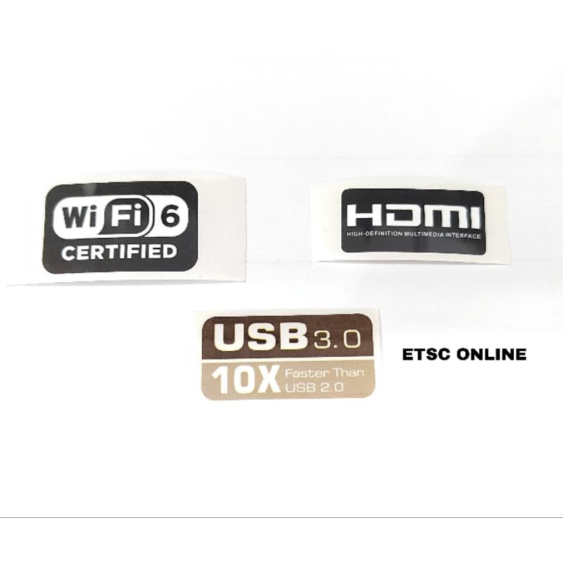 Sticker WiFi 6 HDMI USB 3.0 sticker Lable Laptop PC Desktop | Shopee ...