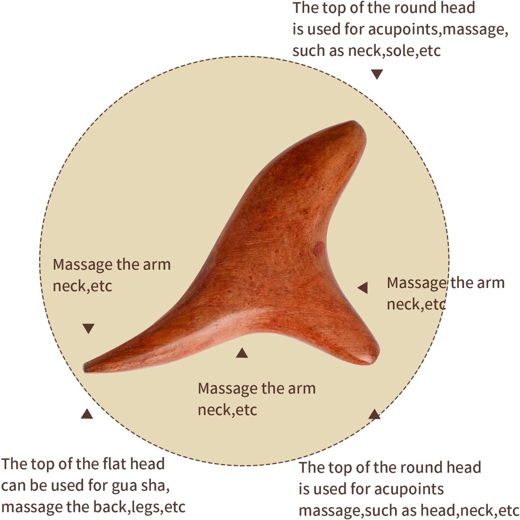 Wooden Gua Sha Tool Triangle Massager for Back Shoulder Gua Sha Therapy ...